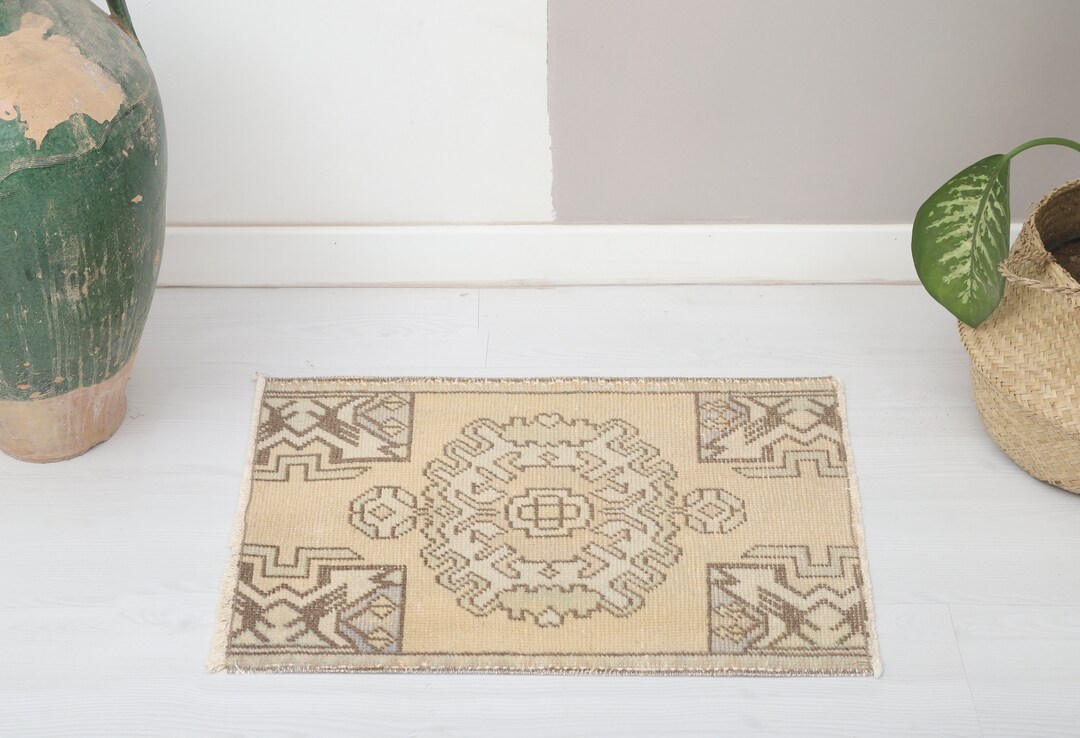 2x2 Rug, Mini Rug, 2x2 Small Rug, Turkish Door Mat, Vintage Mini Rug ...