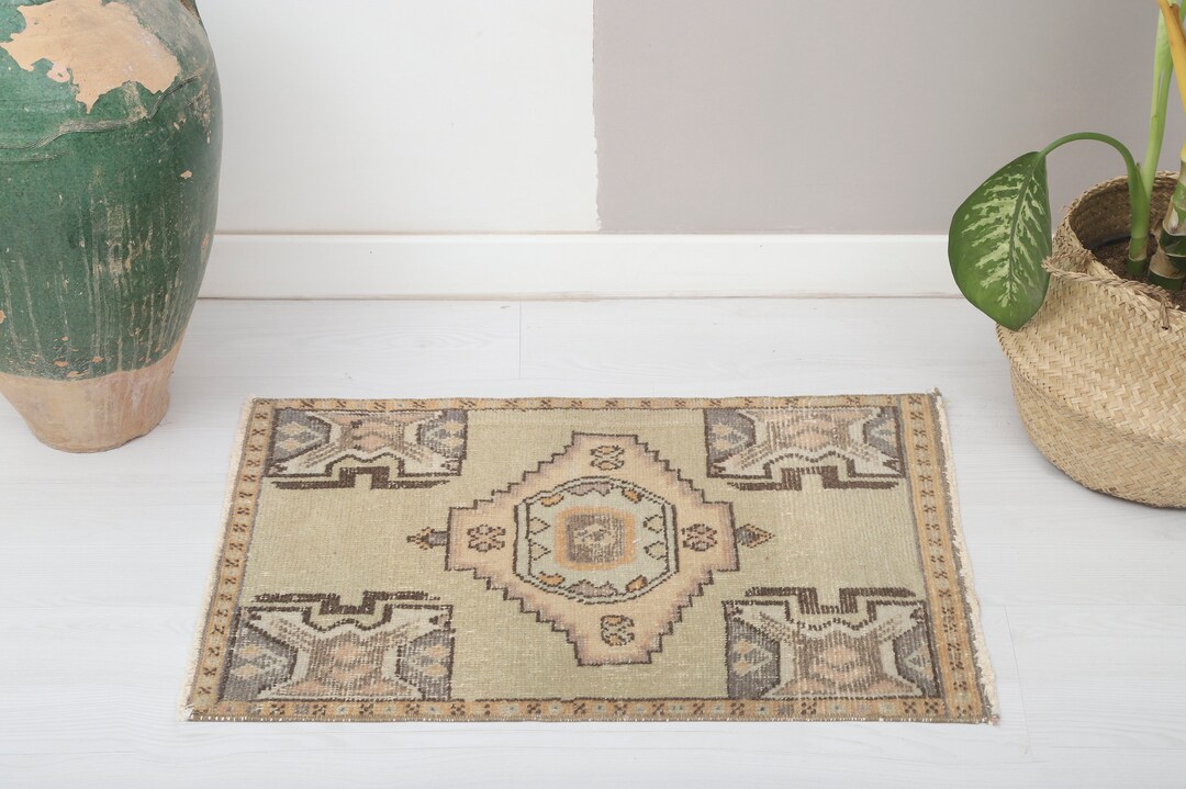2x3 Small Rug, 2x3 Mini Rug, Turkish Small Rug, Vintage Small Rug, 2x3 ...