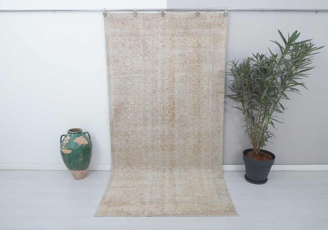 5x9 Old Rug, Living Room Rug, Handmade Carpet, 5x9 Vintage Rug, Natural ...