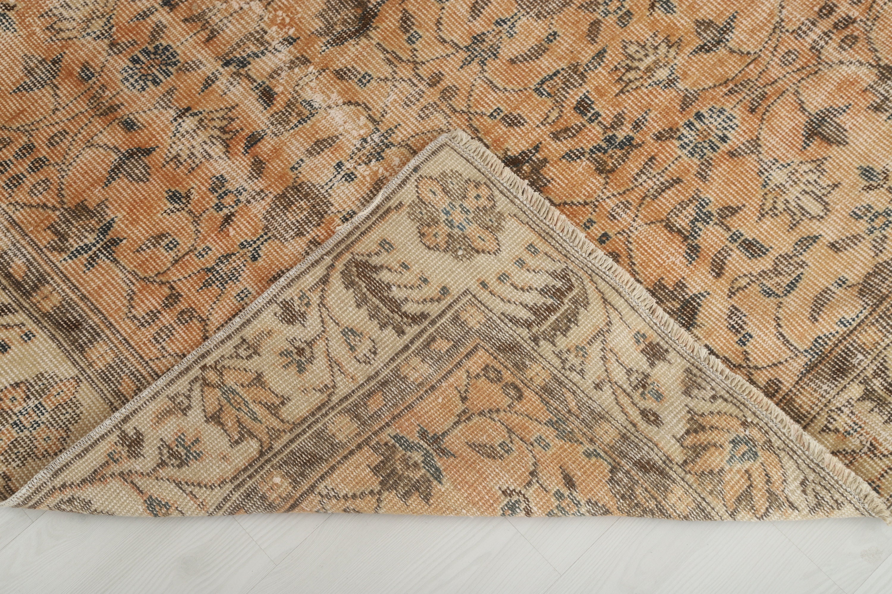 6x9 Rare Rug, Turkish Orange Rug, Handmade Rug, 6x9 Natural Rug,oushak ...