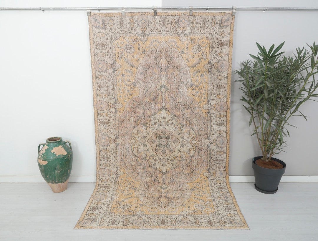 5x9 Bohemian Rug, Rug for Living Room, 5x9 Vintage Rug, Semi Antique ...