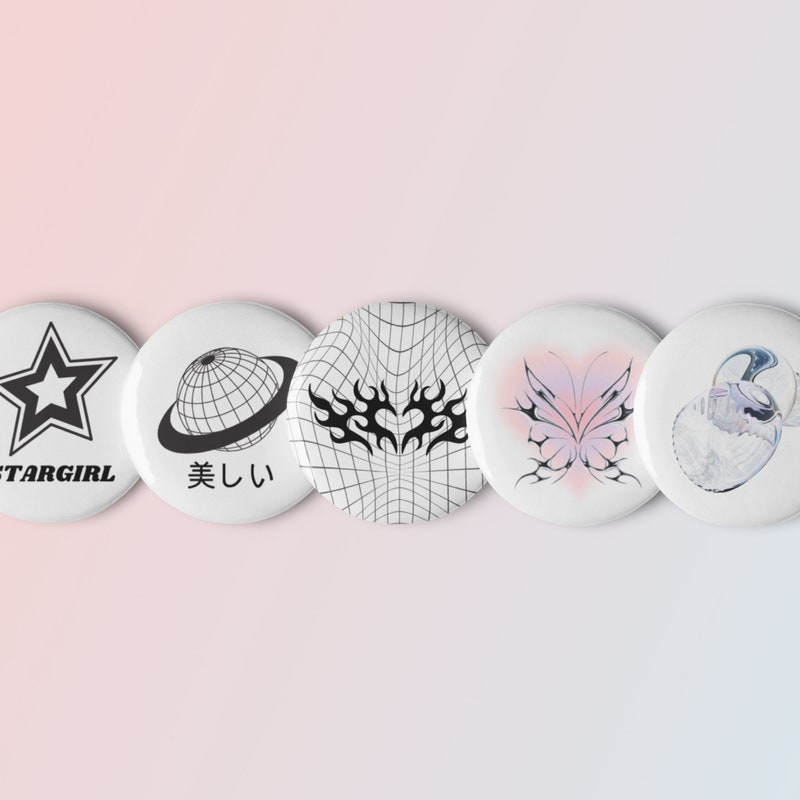 Y2k Circle Pins - Etsy