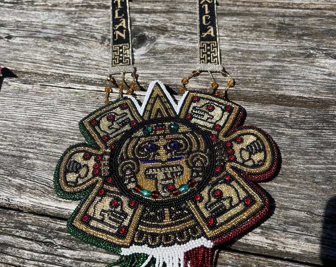 Beaded Medallion Mayan/aztec Calendar - Etsy