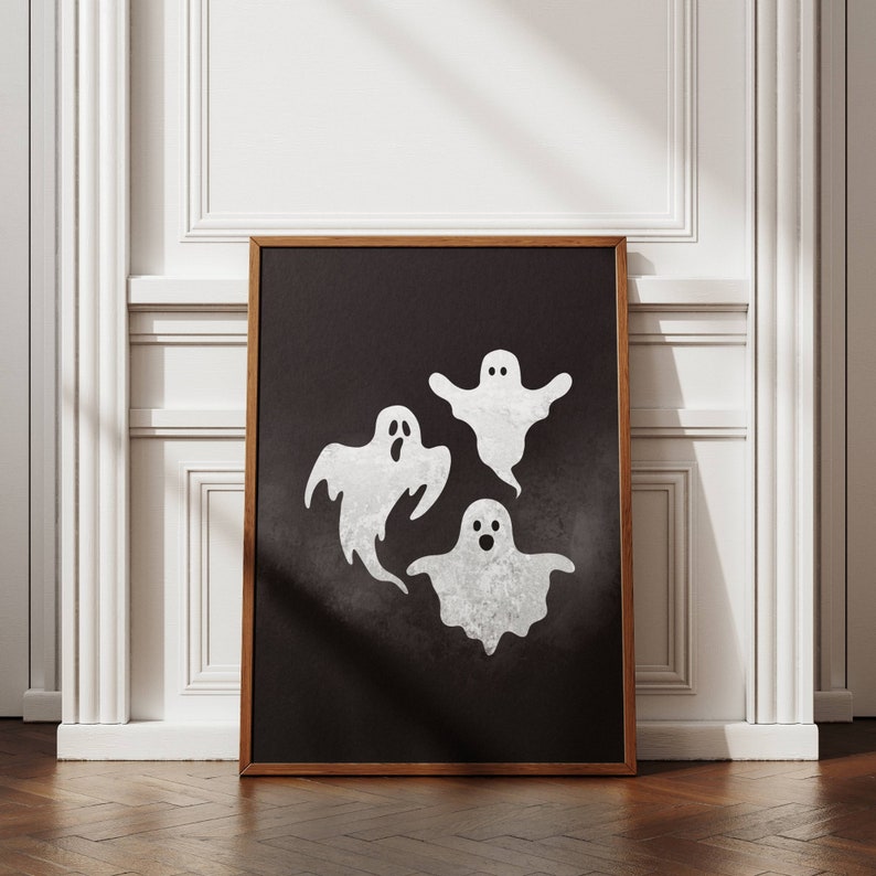 Cute Ghost Boo Print Trendy Halloween Decor Cute Halloween Print ...