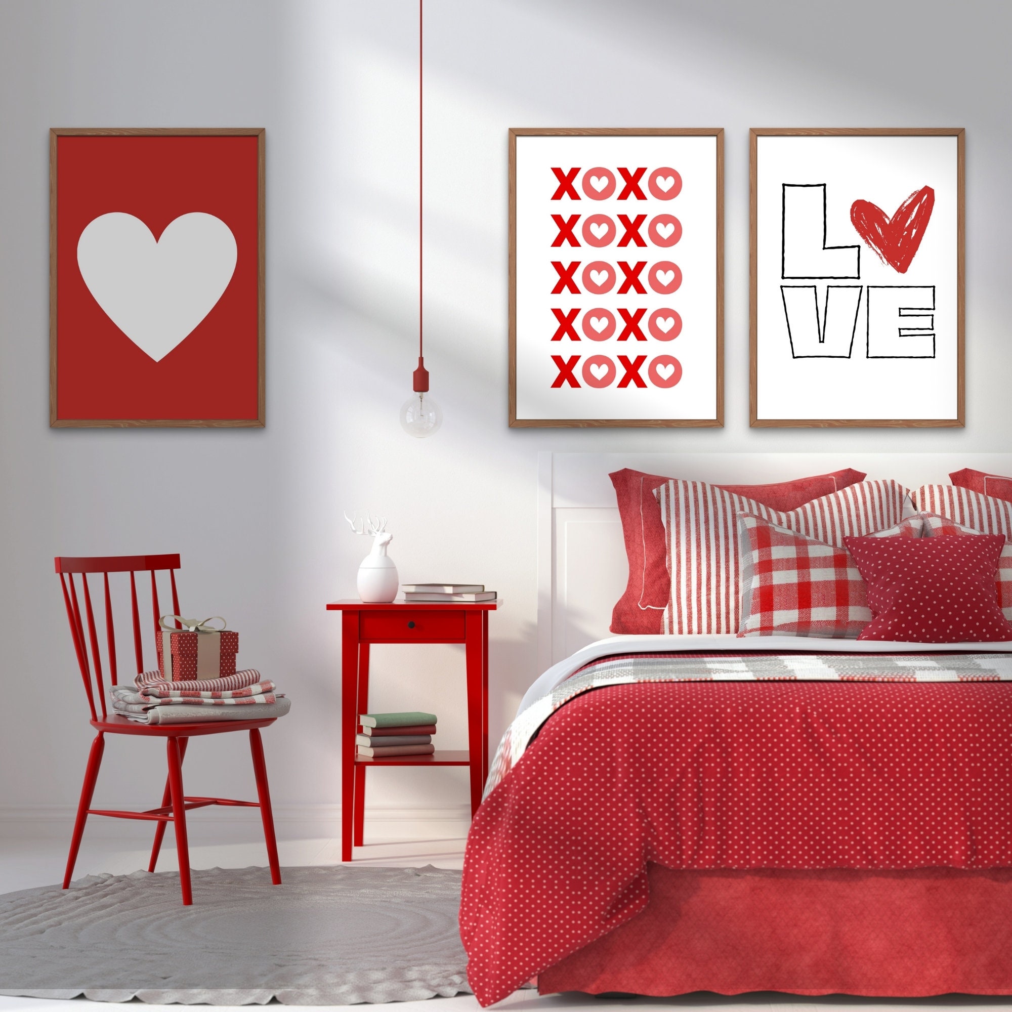 Valentines Day Gallery Wall Art Bundle Set of 8 Valentines Day Decor ...