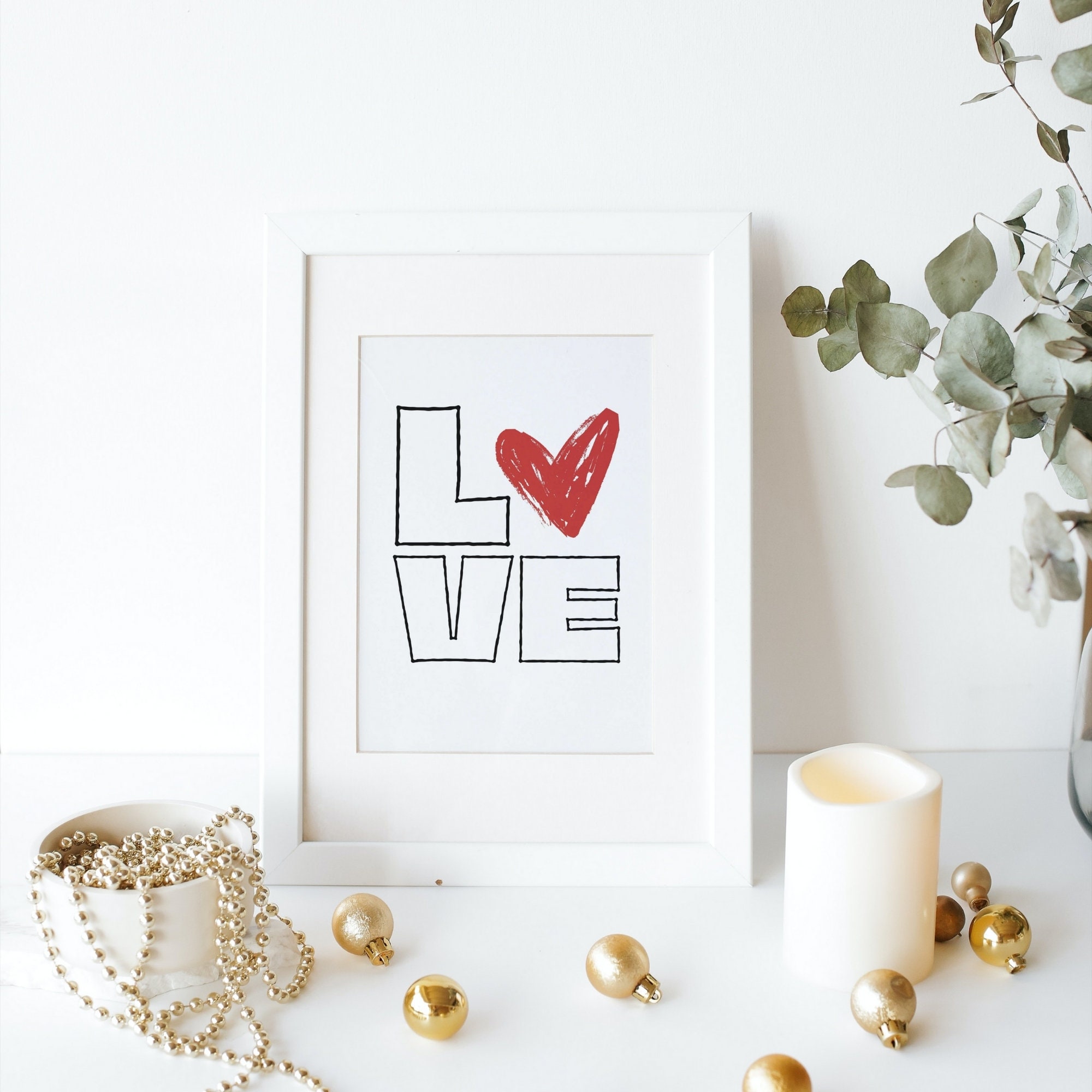 Valentines Day Gallery Wall Art Bundle Set of 8 Valentines Day Decor ...