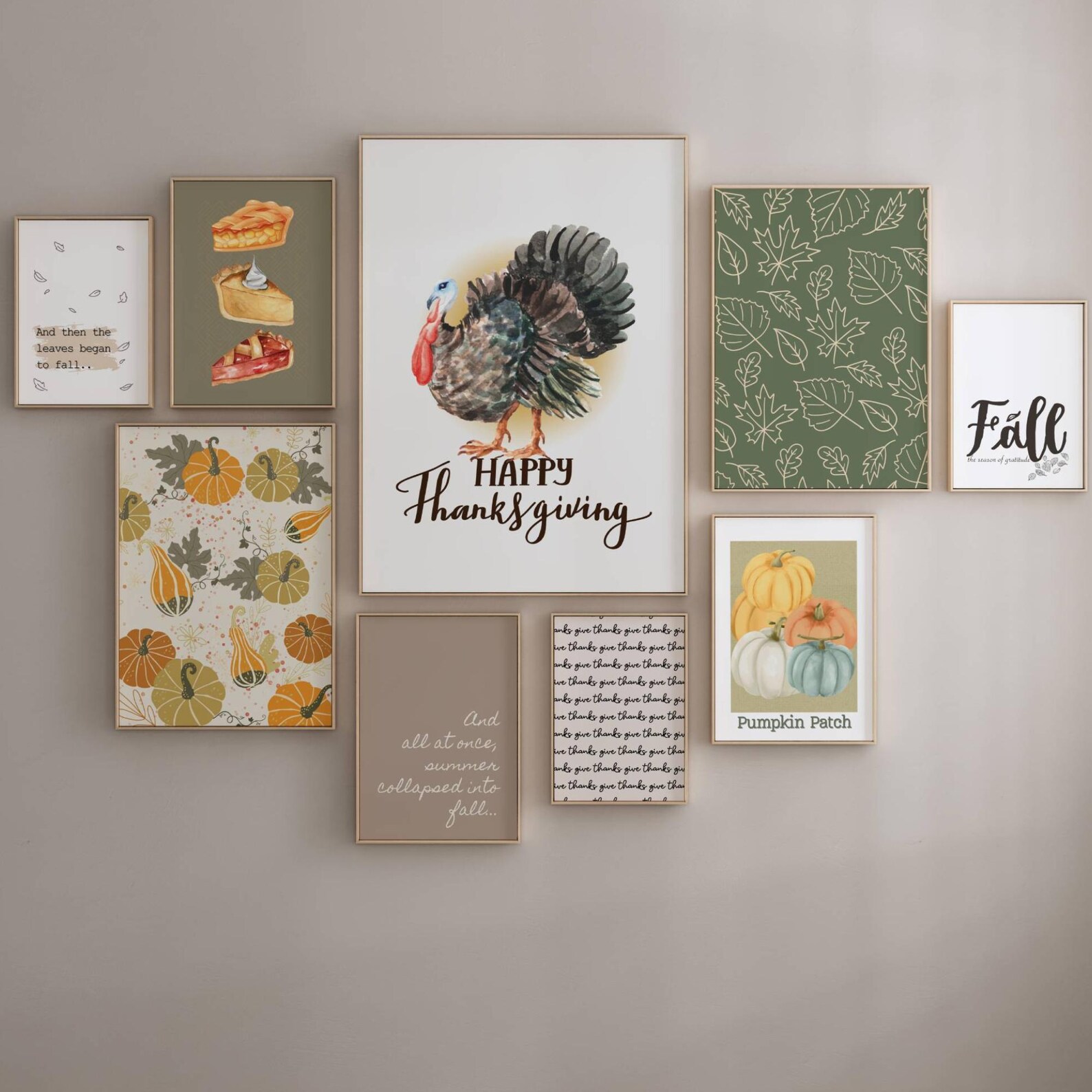 Fall Prints Autumn Decor Set of 25+ Gallery Wall Art Printable Fall ...