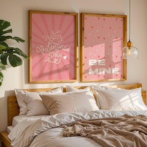 Valentine's Day Gallery Wall Cute Pink Prints Valentines Day Decor ...