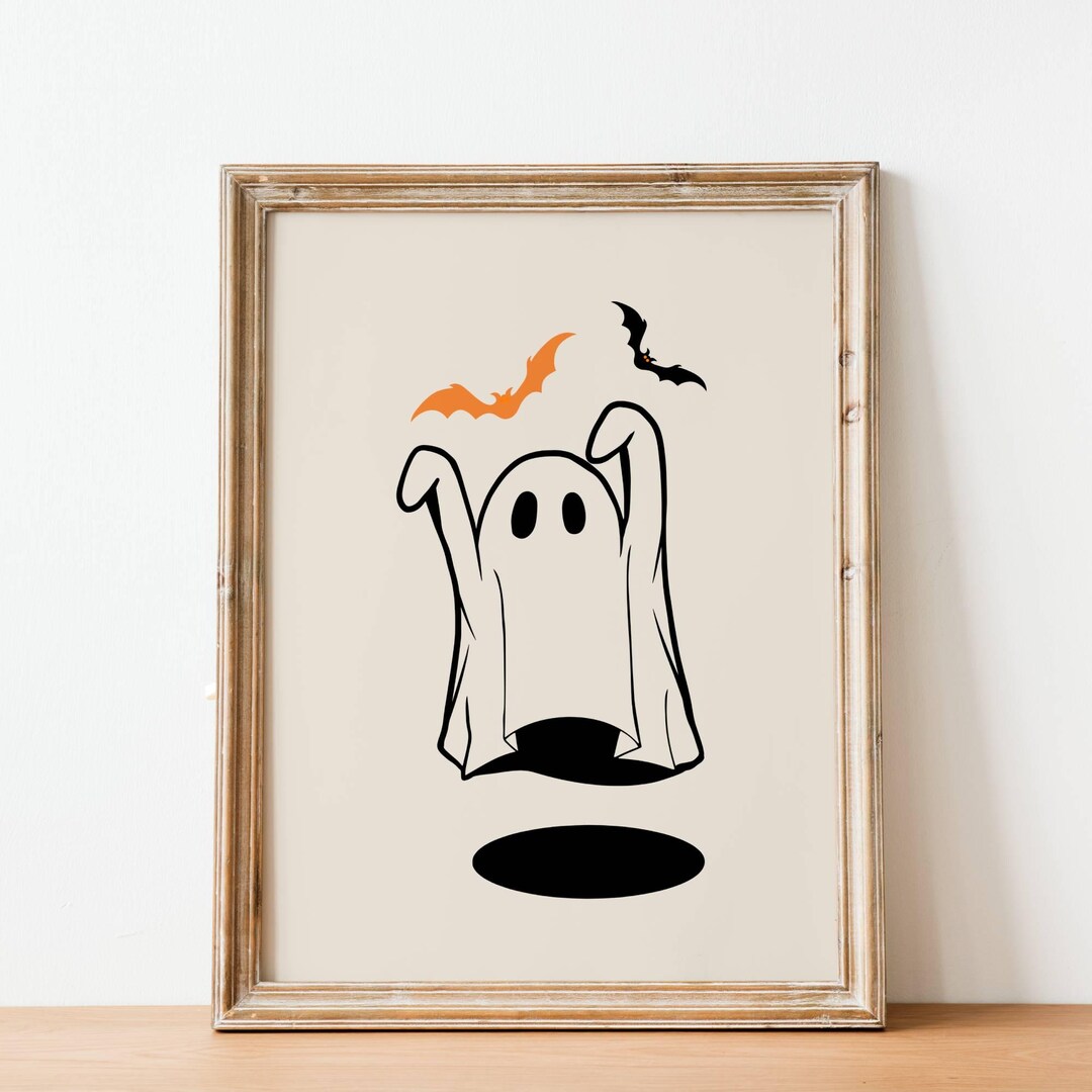 Cute Boo Ghost Halloween Printable Halloween Wall Poster Spooky ...