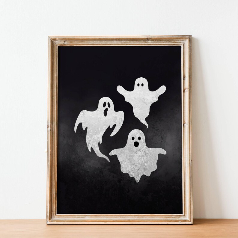 Cute Ghost Boo Print Trendy Halloween Decor Cute Halloween Print ...