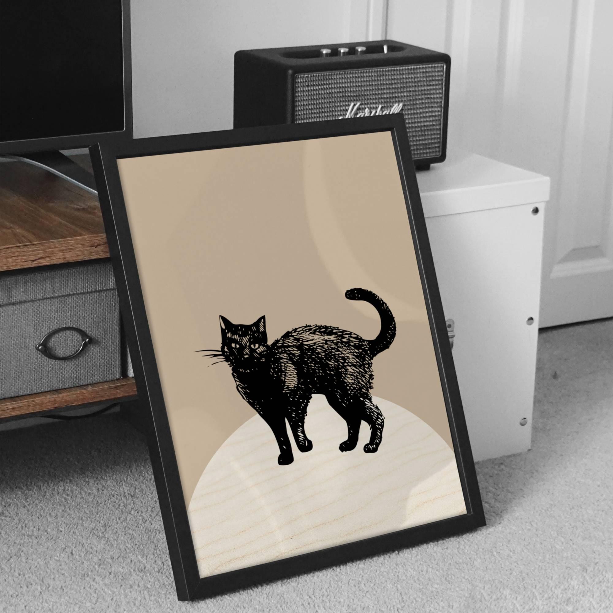 Halloween Cat Wall Art Cat Wall Art Creepy Cat Halloween Halloween Cat ...