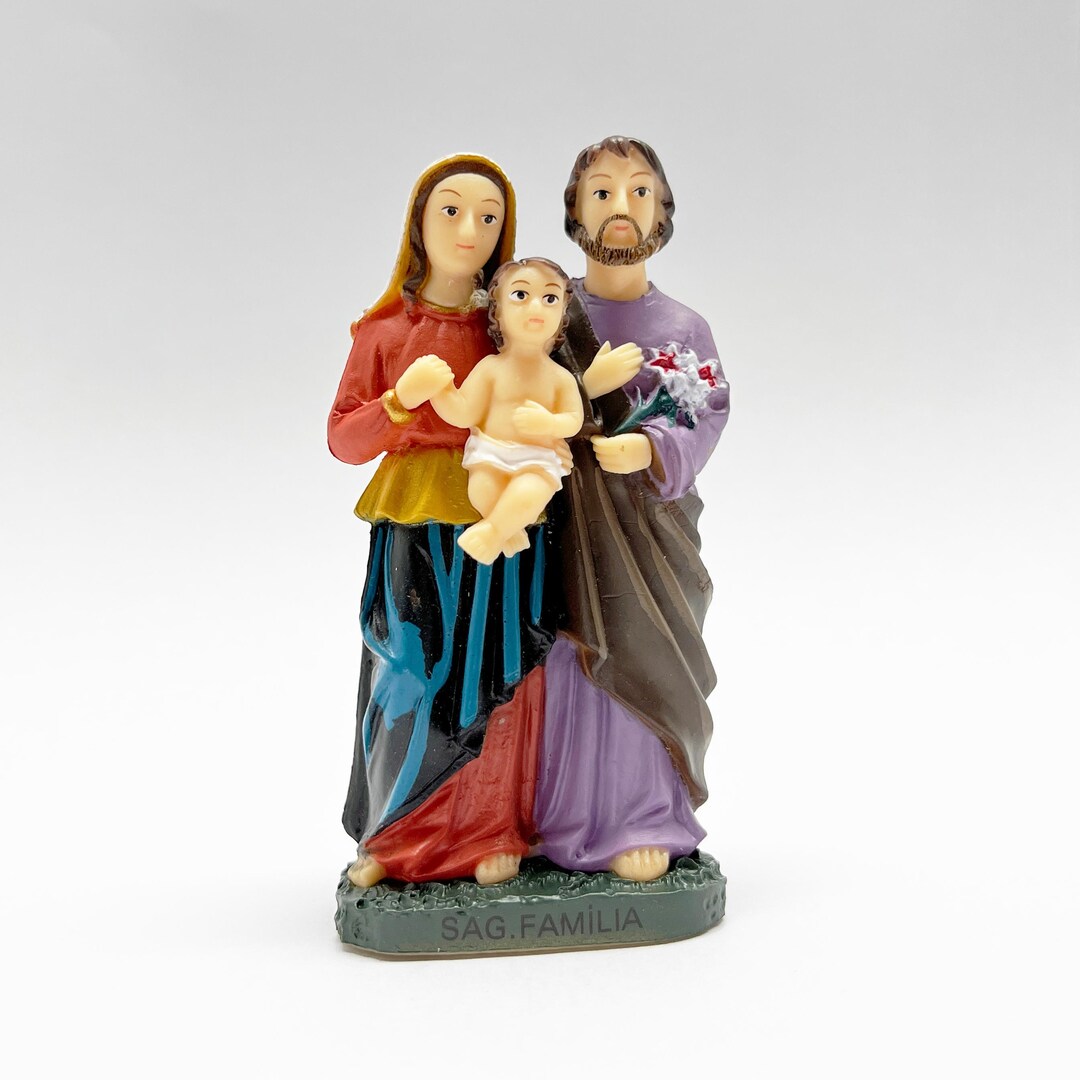 Small Holy Family Figurine 3" - Etsy