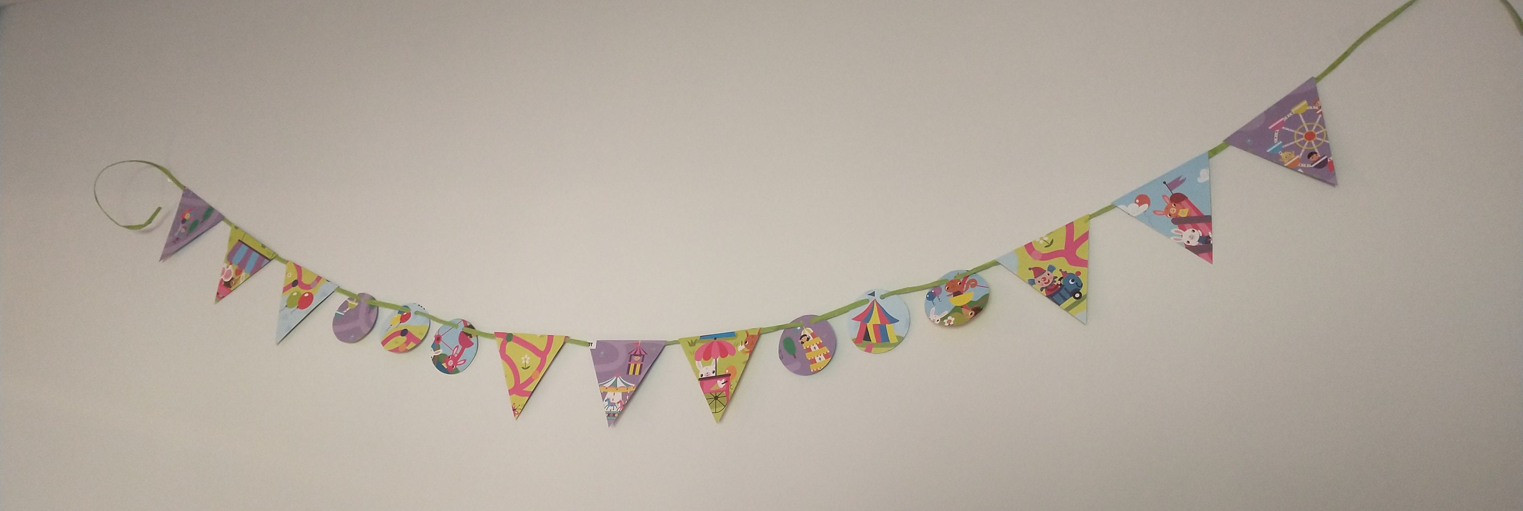 Paper Bunting Fairground Theme. Repurposed / Recycled Children's Book ...