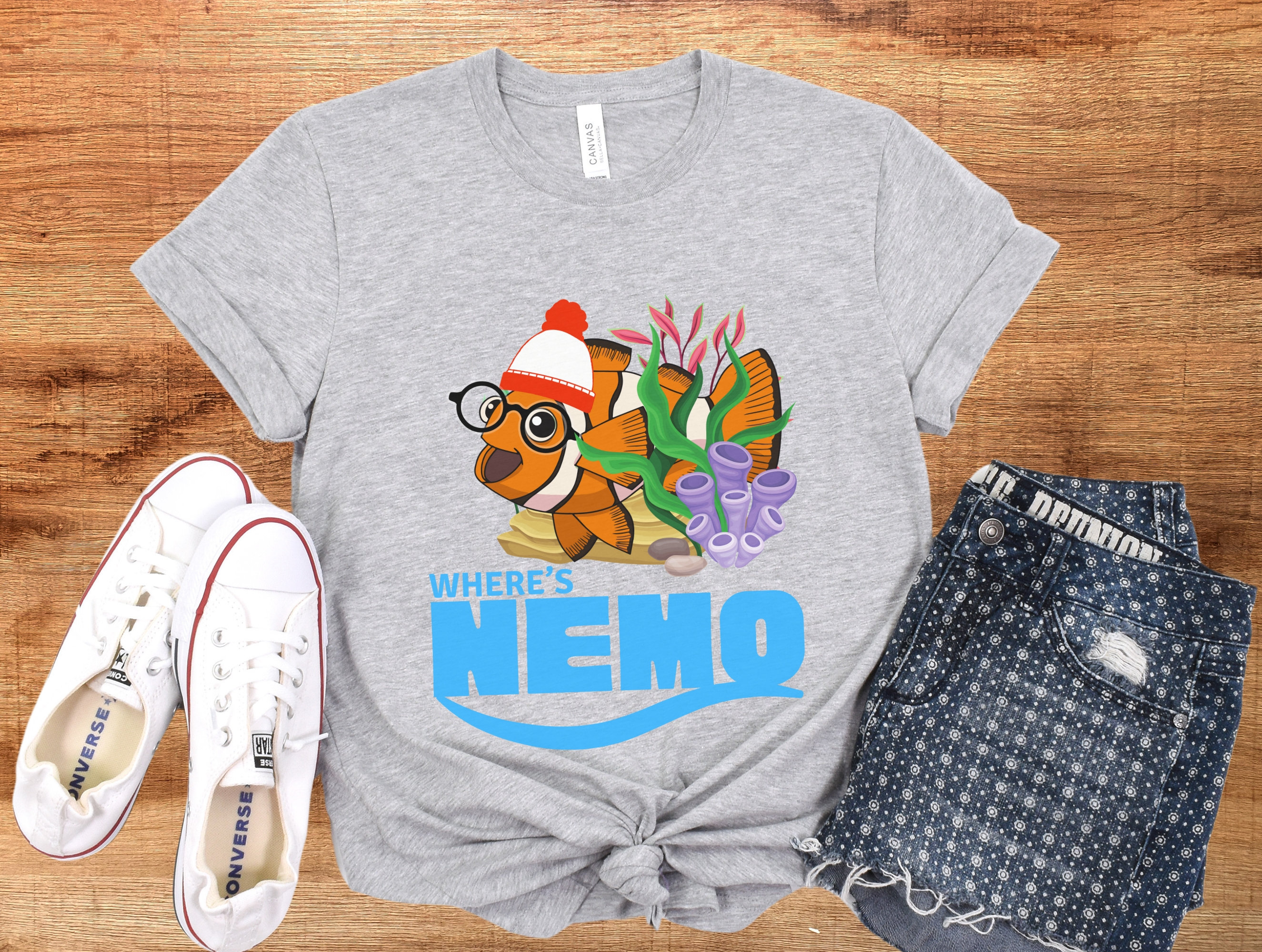 Finding Nemo Wheres Waldo Inspired Shirt, Cute Knit Hat and Glasses ...