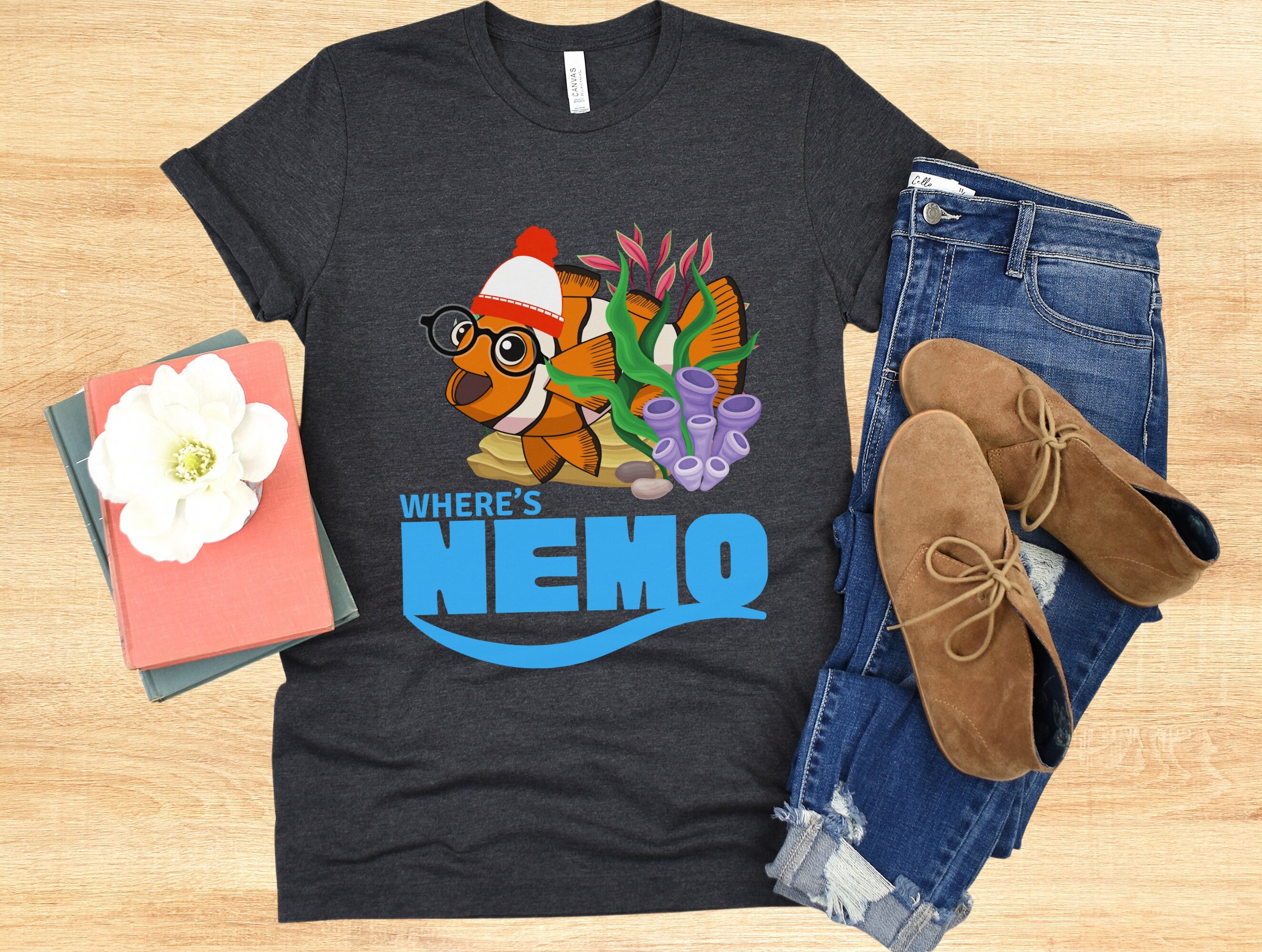 Finding Nemo Wheres Waldo Inspired Shirt, Cute Knit Hat and Glasses ...