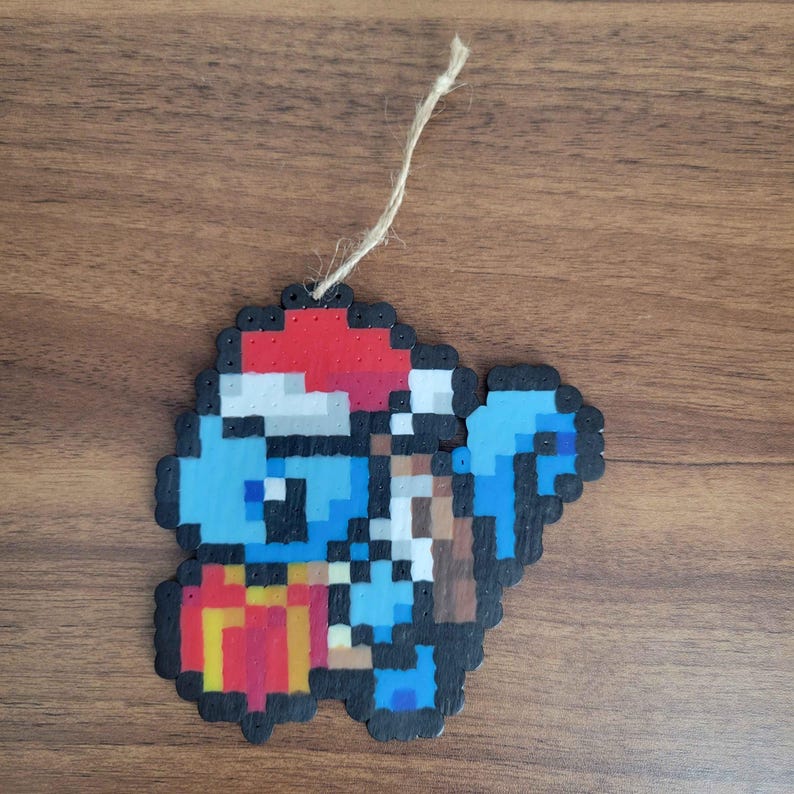 Pokemon Squirtle Ornament Perler Beads | Christmas Decoration ...