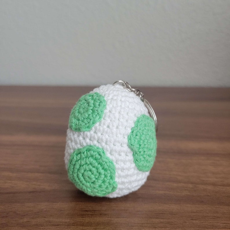 Yoshi Egg Crochet Keychain Amigurumi - Etsy