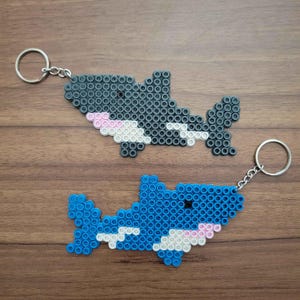 Shark Keychain Perler Beads | Accessory | Decoration - Etsy