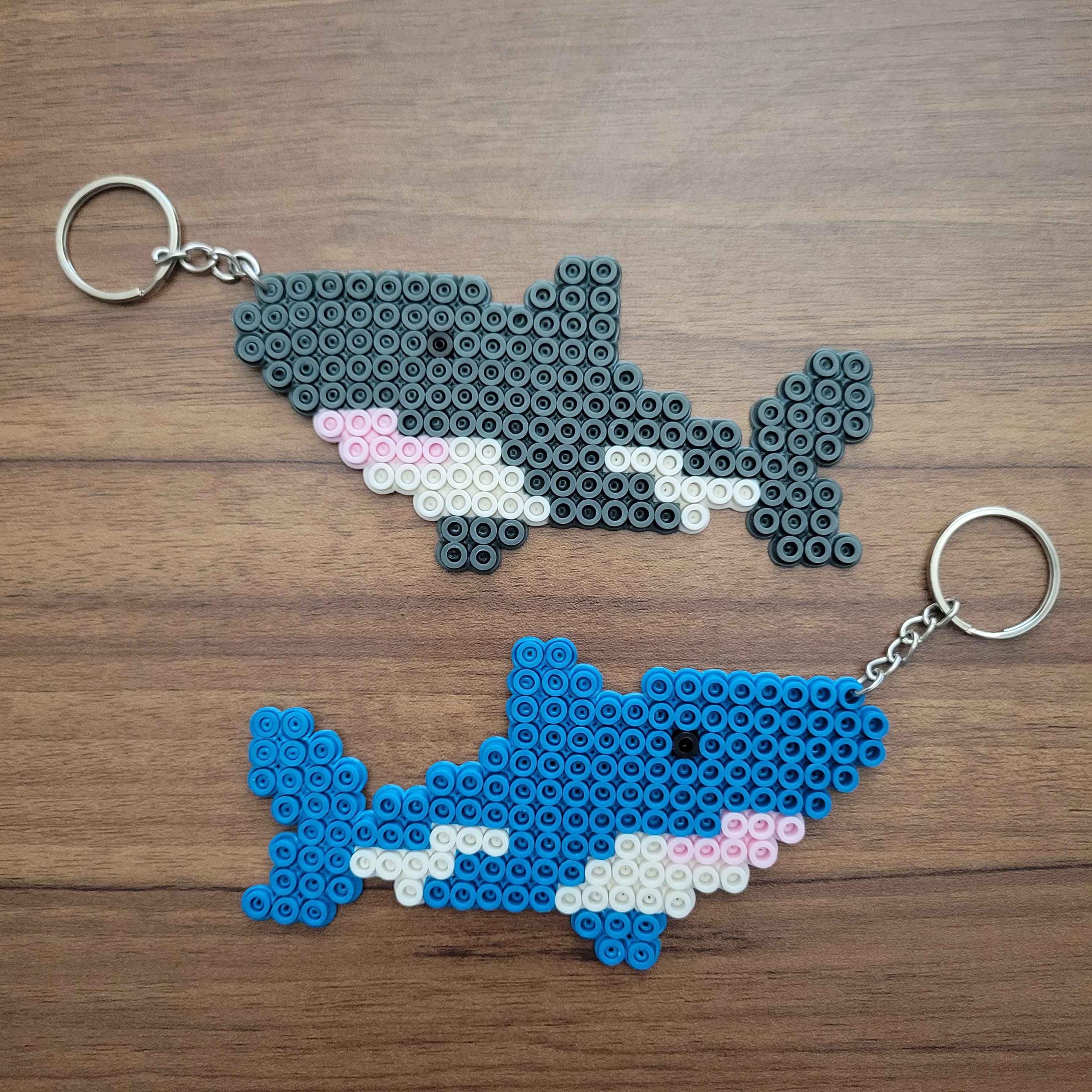 Shark Keychain Perler Beads | Accessory | Decoration - Etsy