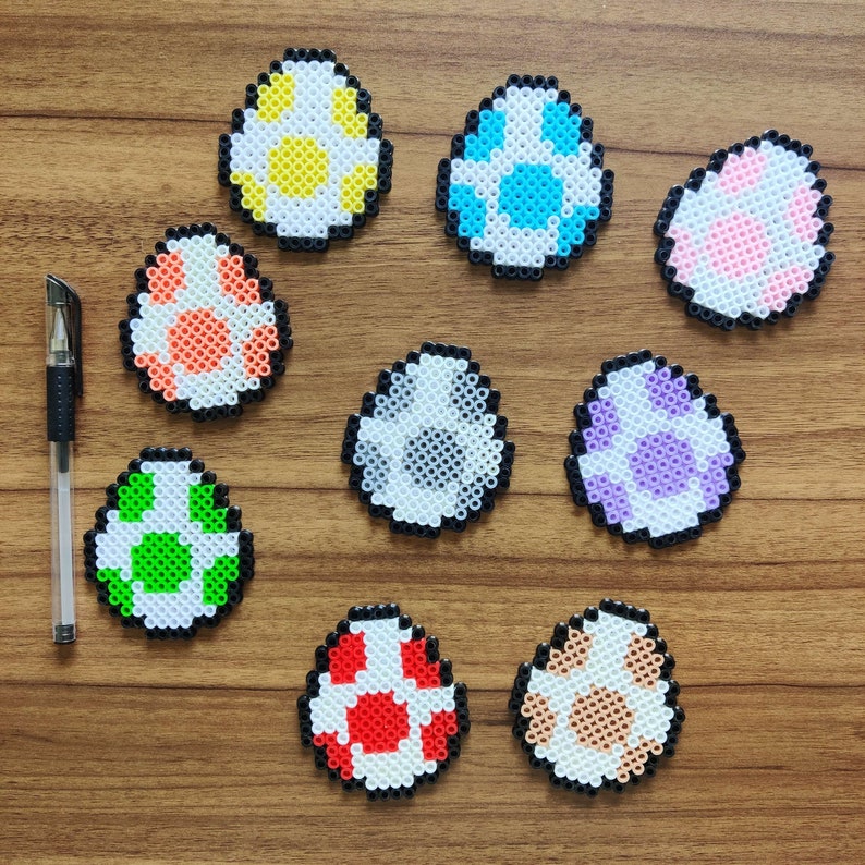 Yoshi Egg Perler Beads - Etsy