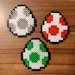 Yoshi Egg Perler Beads Keychain Decoration Accessory - Etsy