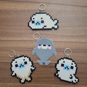 Seal Keychain Perler Beads | Accessory | Decoration - Etsy