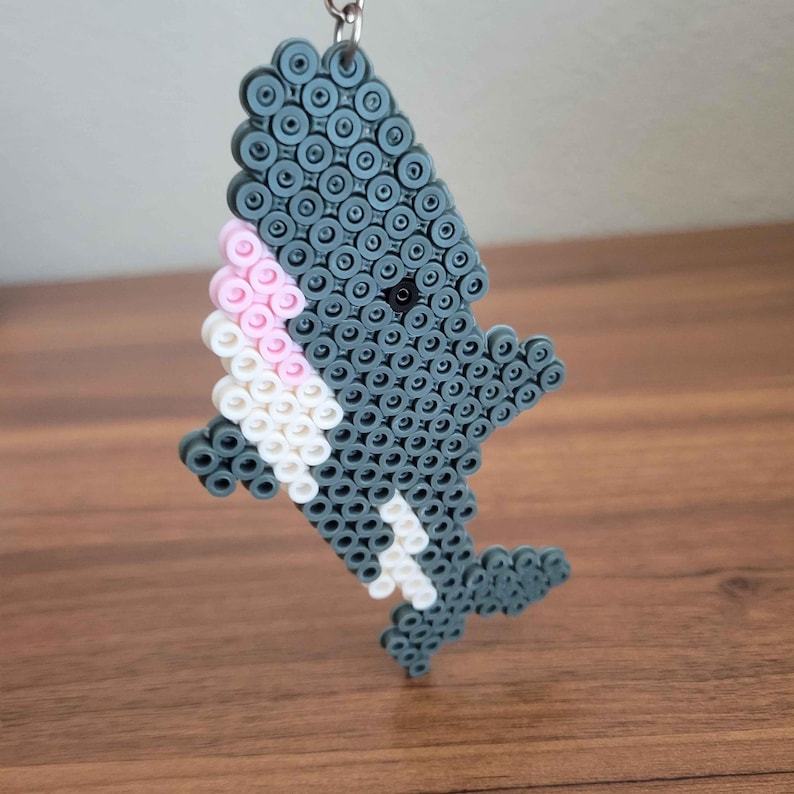 Shark Keychain Perler Beads | Accessory | Decoration - Etsy