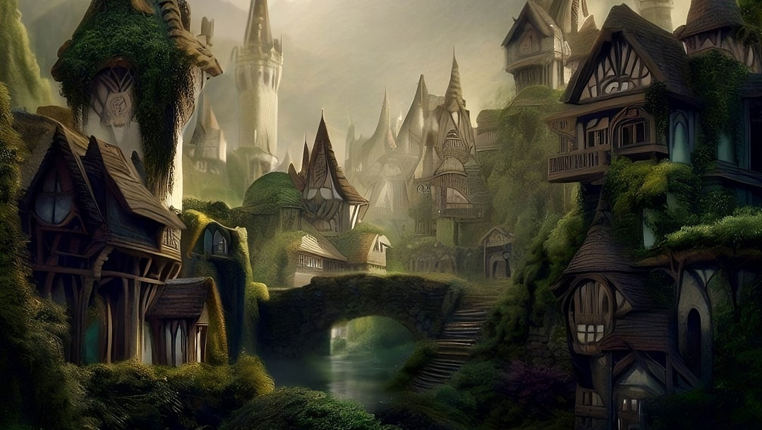 Fantasy City Virtual Background for Zoom Google Meet - Etsy