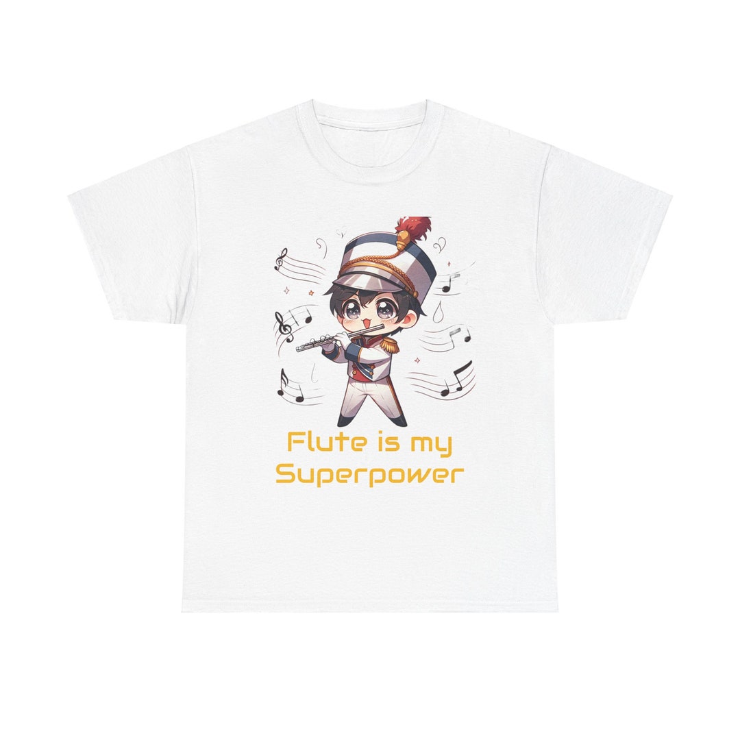 Flute Superpower Tee, Anime Chibi Musician Shirt, Unisex Gift for ...