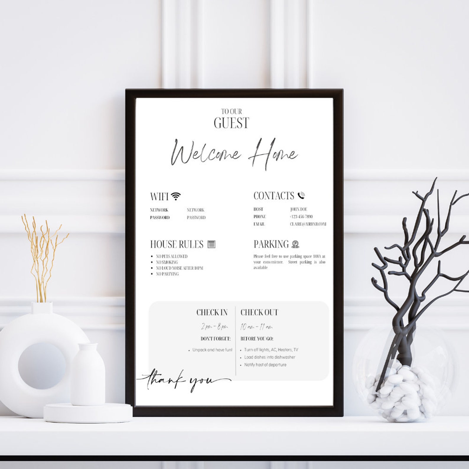 Airbnb Welcome Sign | Welcome Sign Template | Airbnb Signs | Airbnb ...