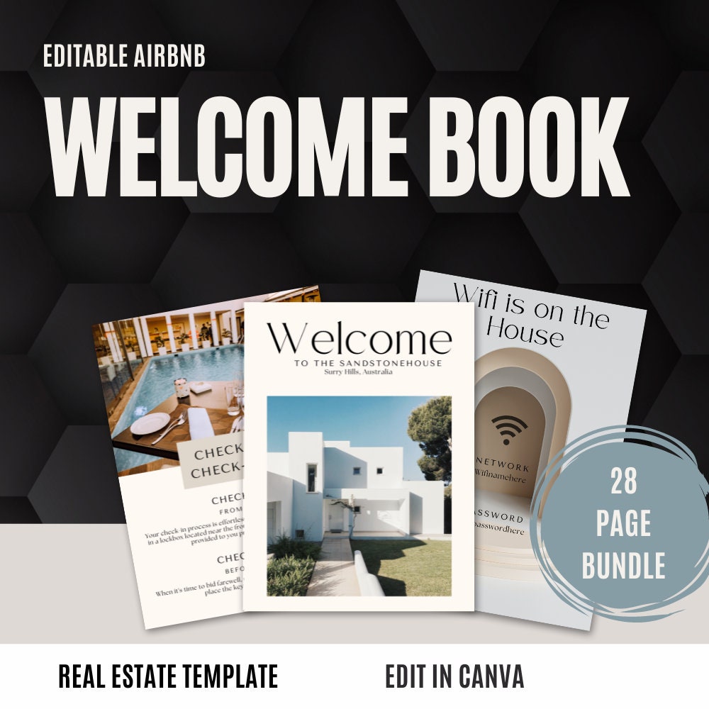 Airbnb Template Airbnb Welcome Book Airbnb Host Bundle Editable Airbnb ...