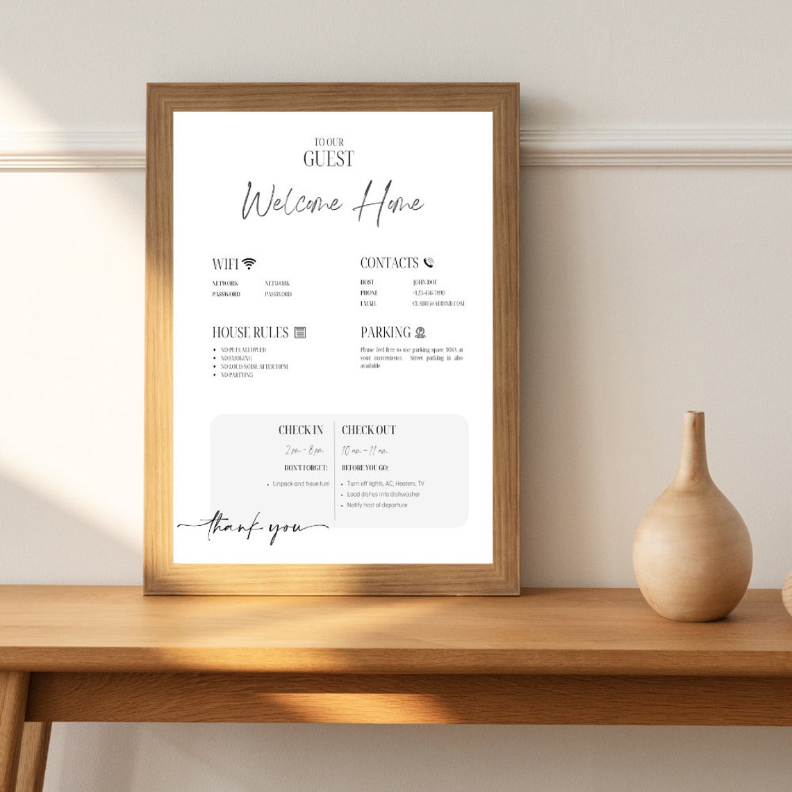 Airbnb Welcome Sign | Welcome Sign Template | Airbnb Signs | Airbnb ...