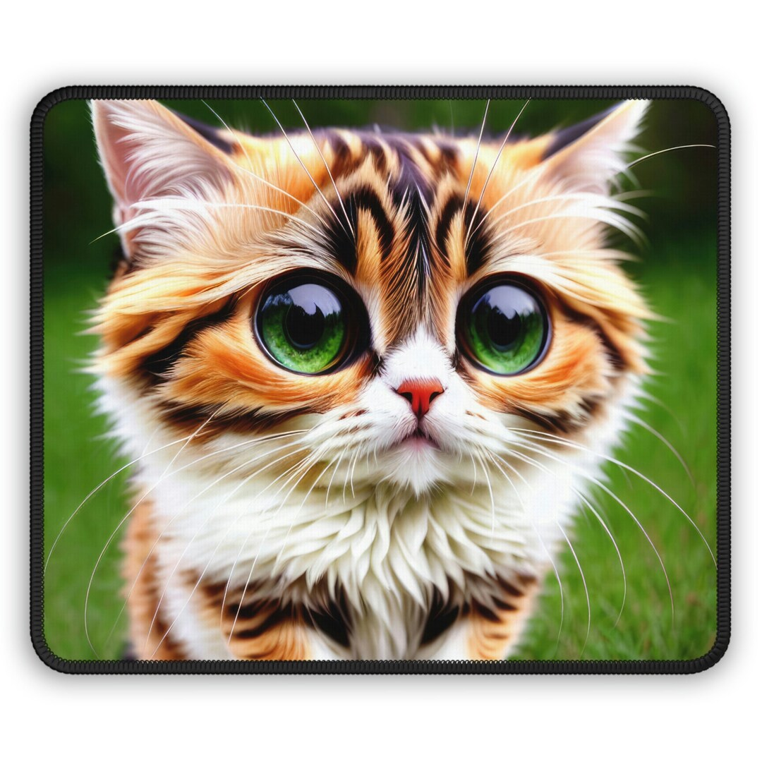 9 X 7 Big Eye Cat Gaming Mouse Pad-cat Lovers Rejoice Work in Style - Etsy