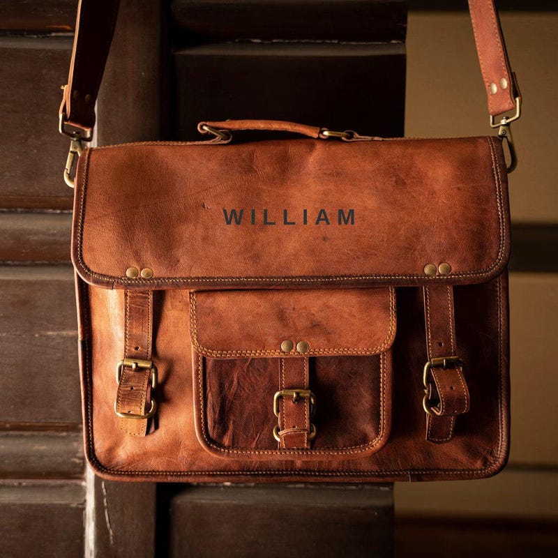 Mens Leather Satchel - Etsy
