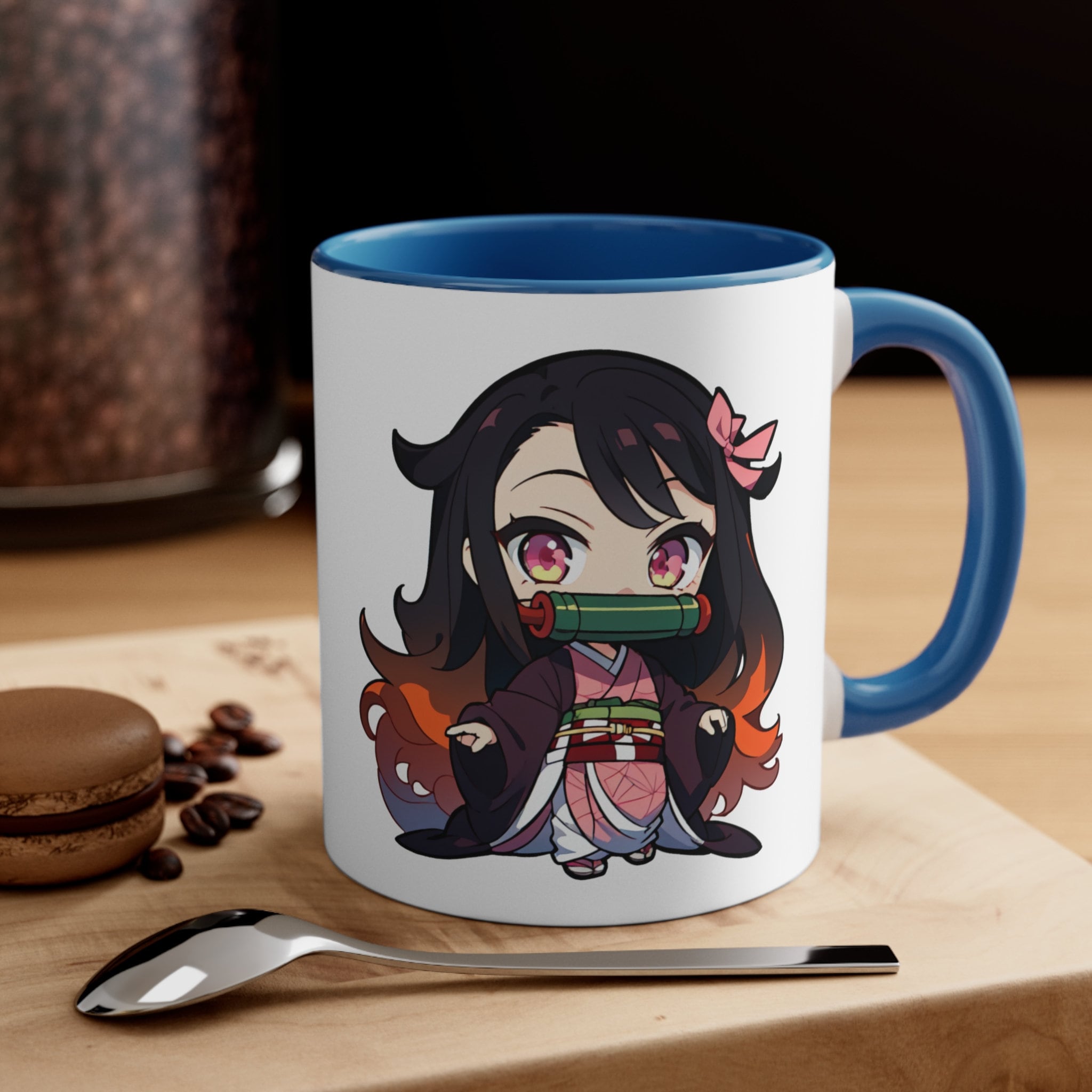 Chibi Nezuko Demon Slayer Coffee Mug Demon Slayer Nezuko Kamado 11 Oz ...