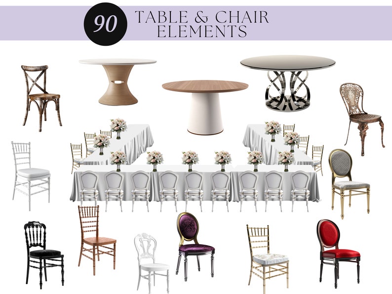 VENUE TABLE Bundle -customizing Event Scene, Furniture Mockup Png ...