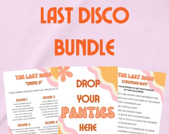 Editable Last Disco Drink If Bachelorette Party Games Themed ...