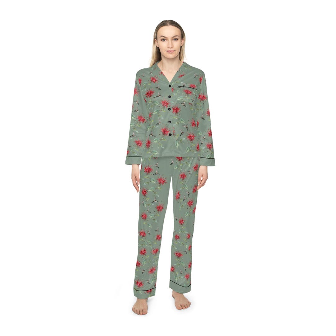 Hummingbird Luxurious Women's Satin Pajamas (AOP) the Perfect Shower ...