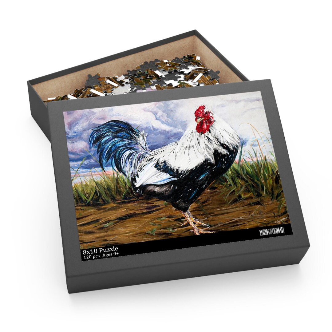 Rooster Art Jigsaw Puzzle: 'skeet' Painting, Pet Lover Gift - Etsy