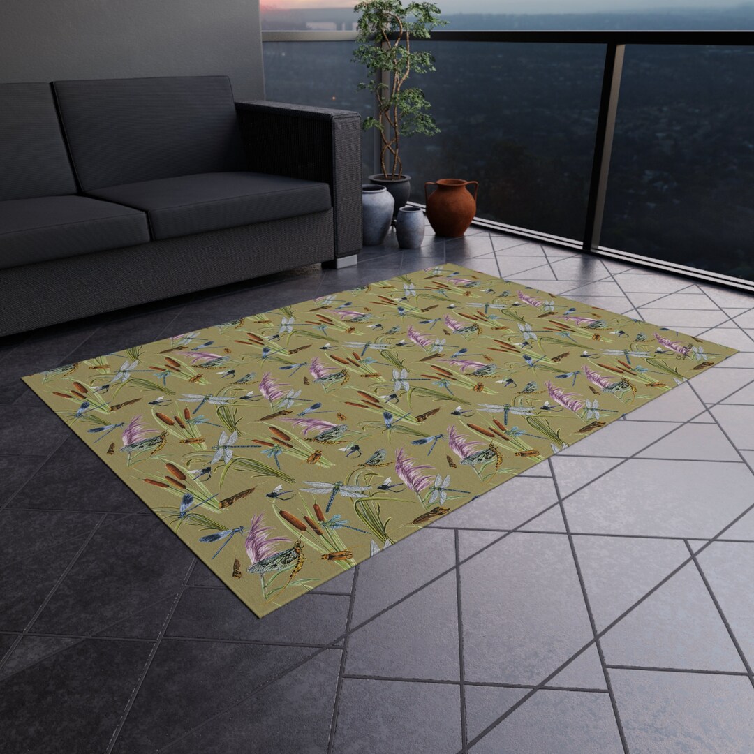 BUGS! In-outdoor Rug Nature's Inspired Pond Theme, Housewarming In ...