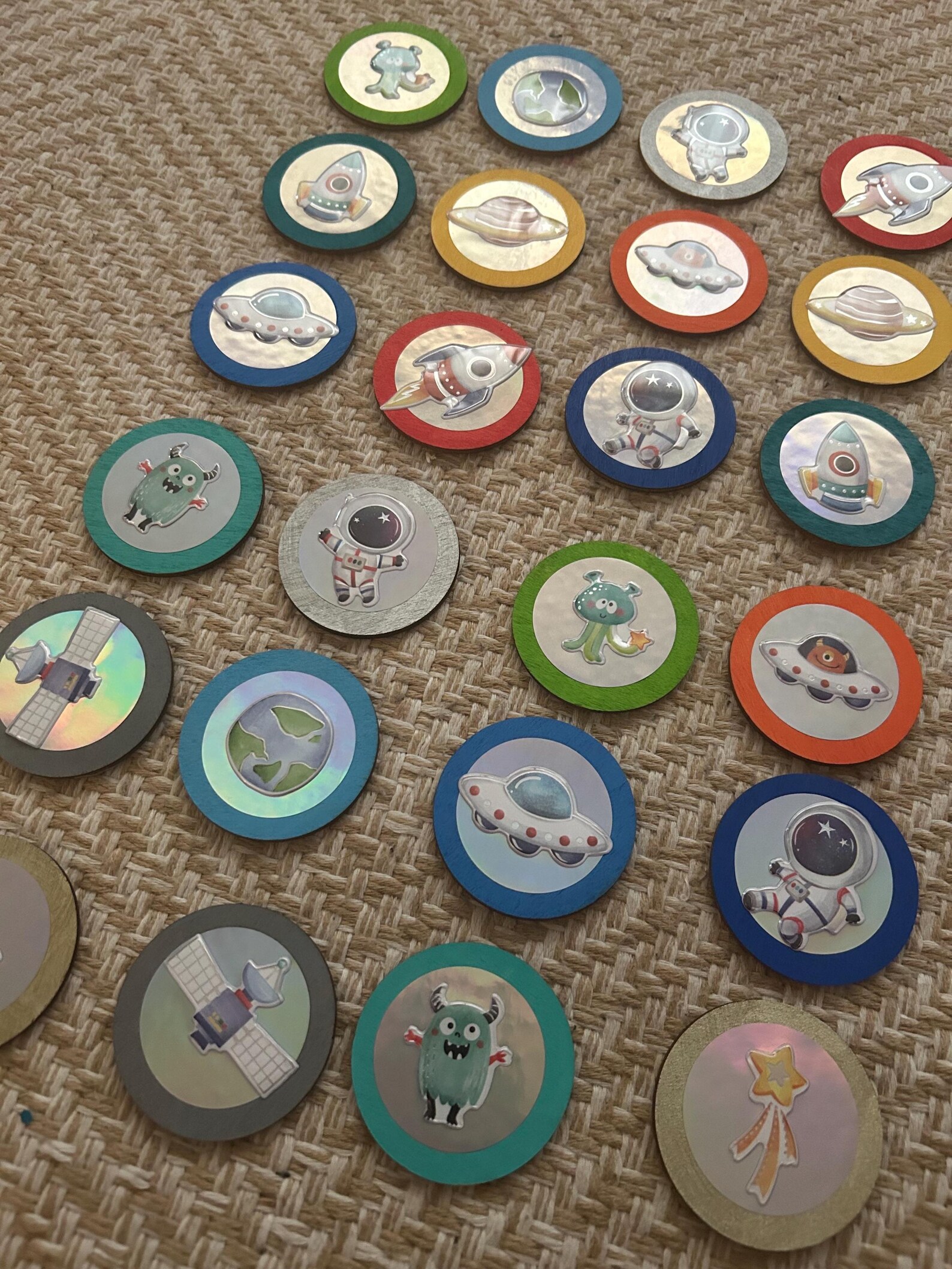 Space Themed Matching Memory Game - Etsy UK