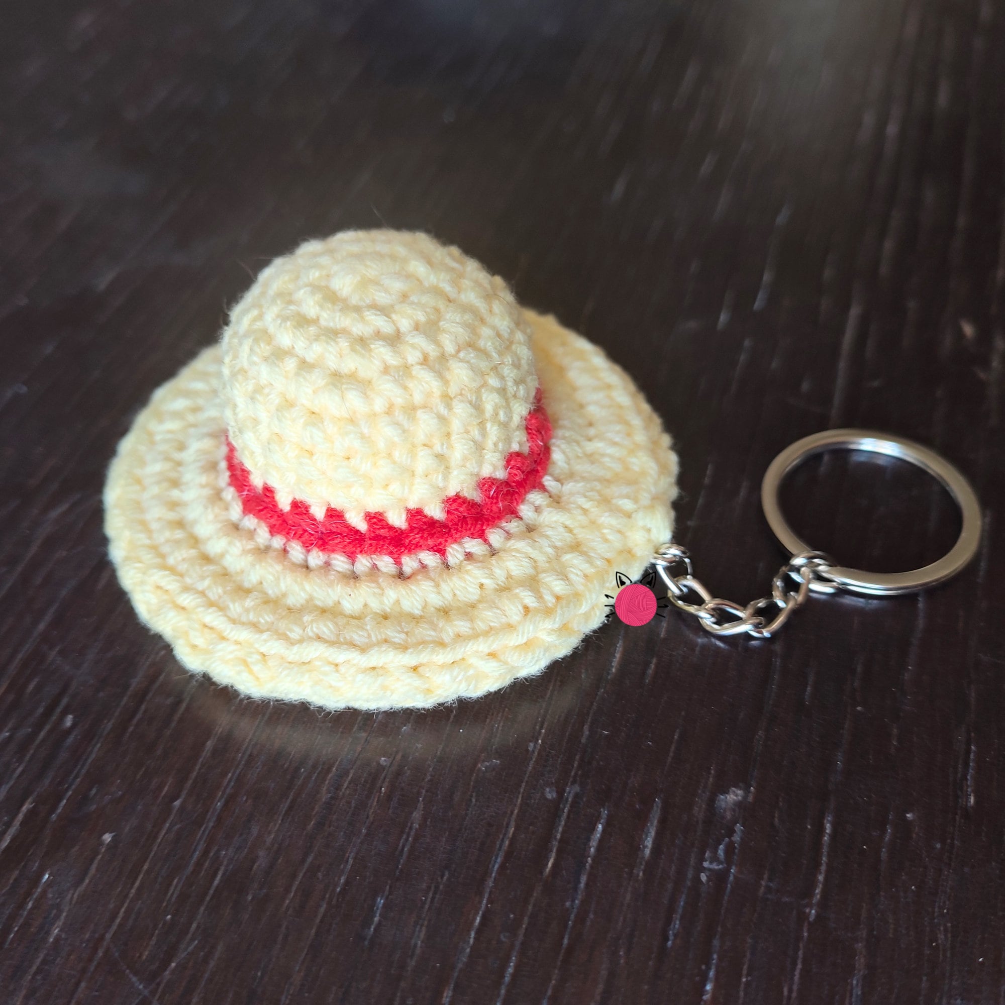 Crochet Strawhat Keychain One Piece Luffy's Hat Keychain - Etsy