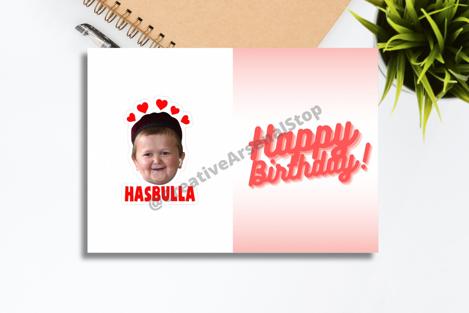 Printable Birthday Card Hasbulla Hasbulla Happy Birthday Card. - Etsy UK