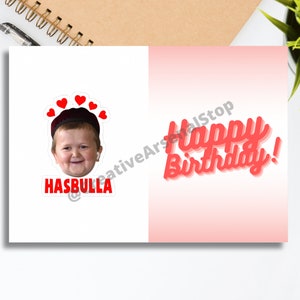 Printable Birthday Card Hasbulla Hasbulla Happy Birthday Card. - Etsy UK