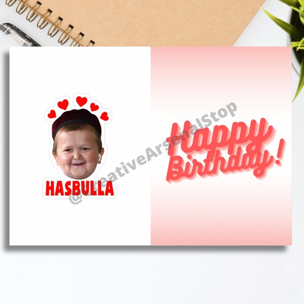 Hasbulla Birthday Card Printable - Etsy