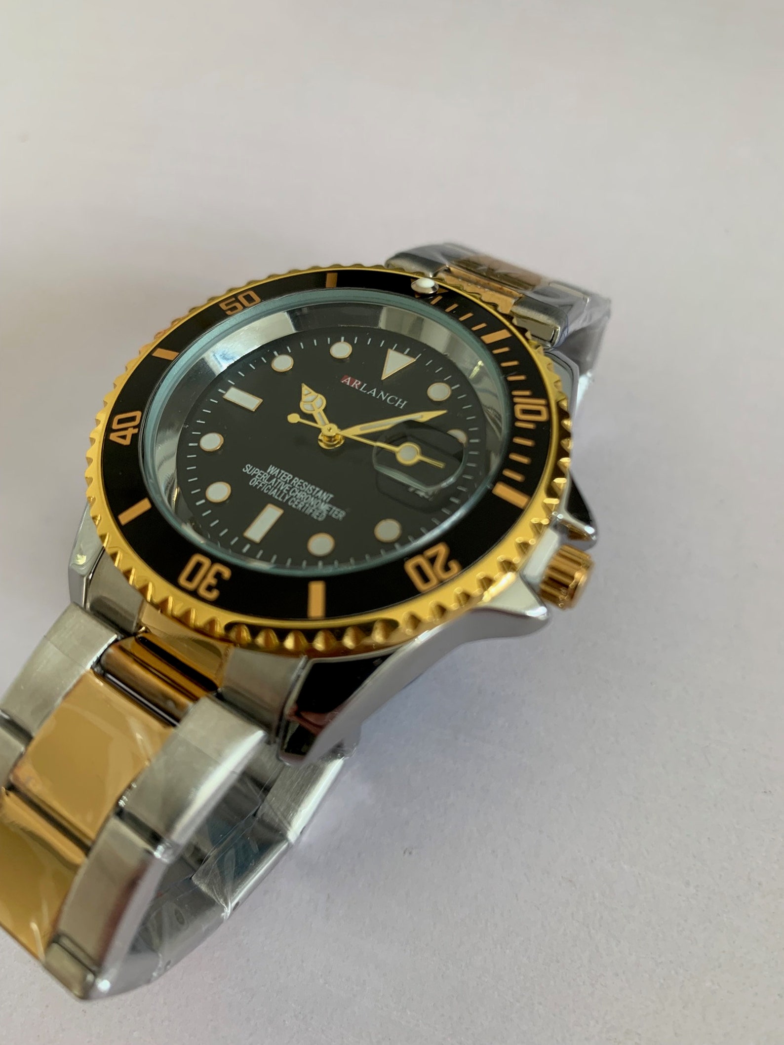 Men's Watch With Two-tone Strap in Gold and Silver - Etsy