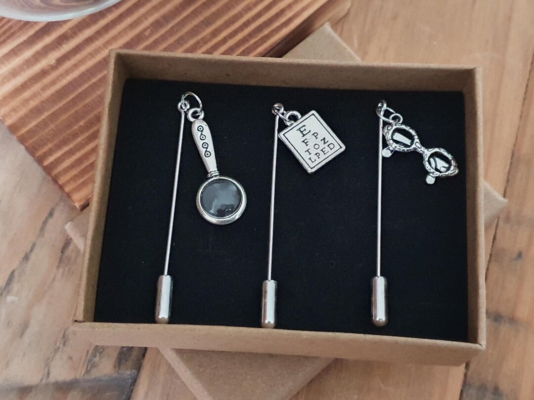 3 Optician Pins in Gift Box | Ophthalmology, Eye Doctor, Optical ...