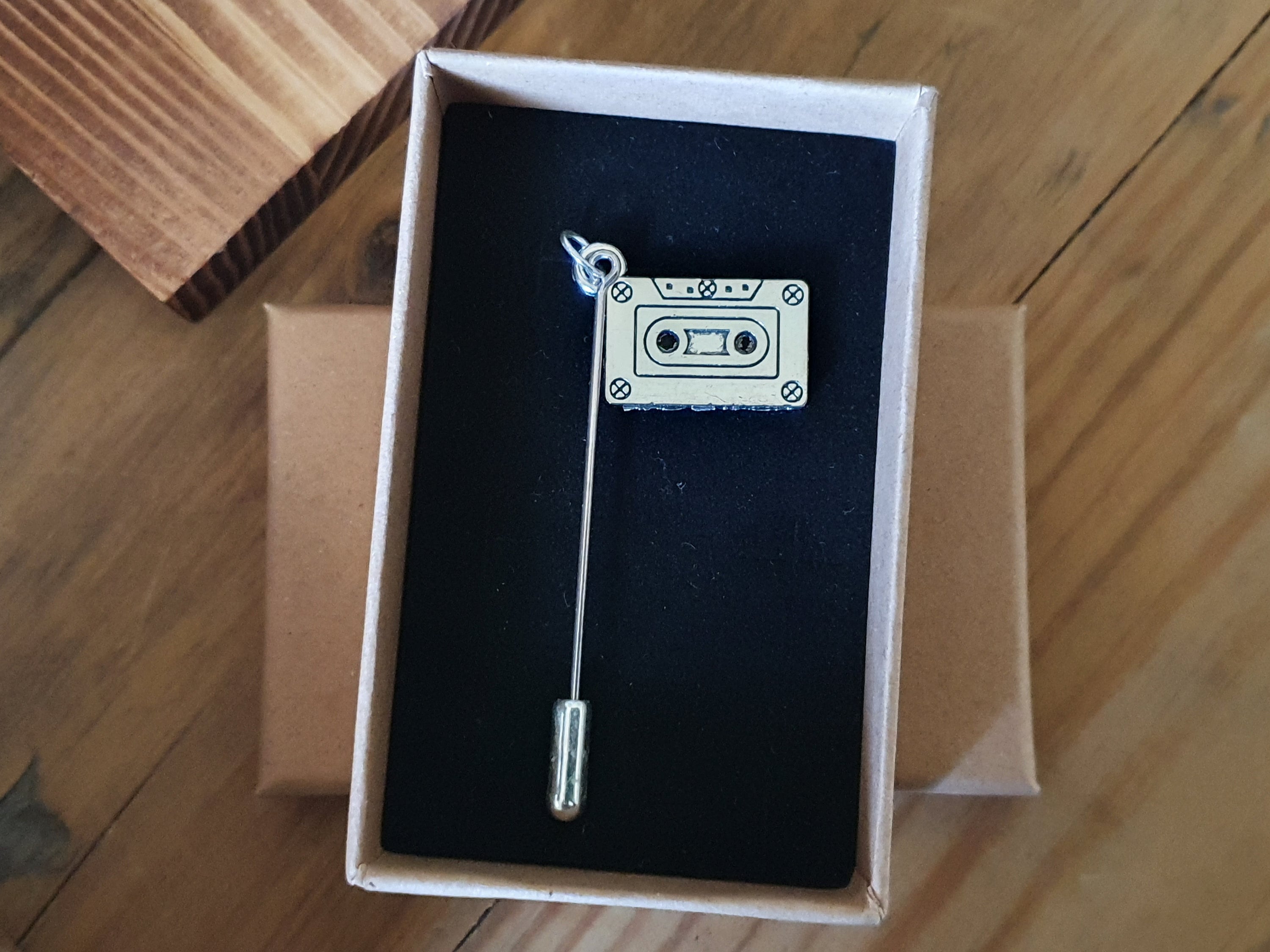 Retro Cassette Pin | Includes Free Shipping Gift Box Gift Card | Gift ...