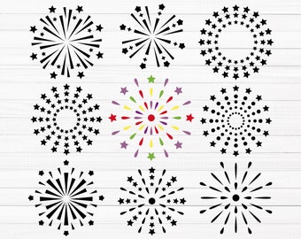 Firework Svg Cut File, Png, Pdf - Etsy