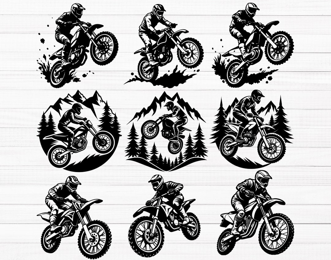 Motocross SVG, Motocross Svg Bundle, Motocross Rider Svg, Dirt Bike Svg ...